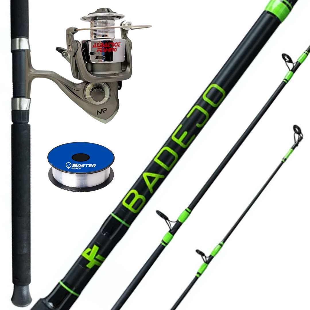 Kit de Pesca Albatroz Fishing - Vara Badejo (2,70m) e Molinete MP60
