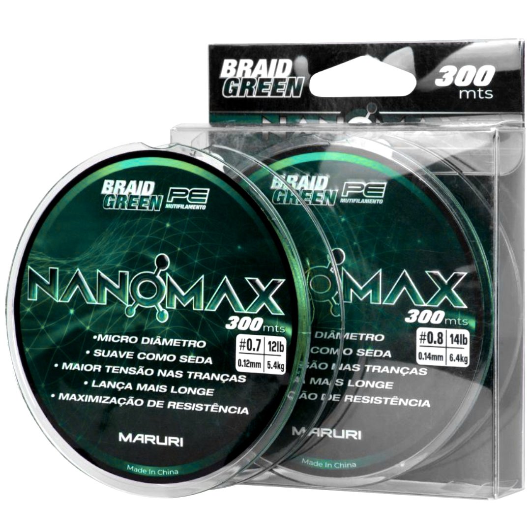 Linha Multifilamento Nanomax Braid Green Maruri - 300m