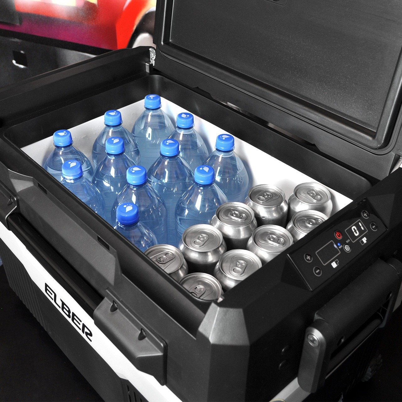 Geladeira Portátil Elber BL Black Pro 43 Litros Preta Dual Zone Com ...